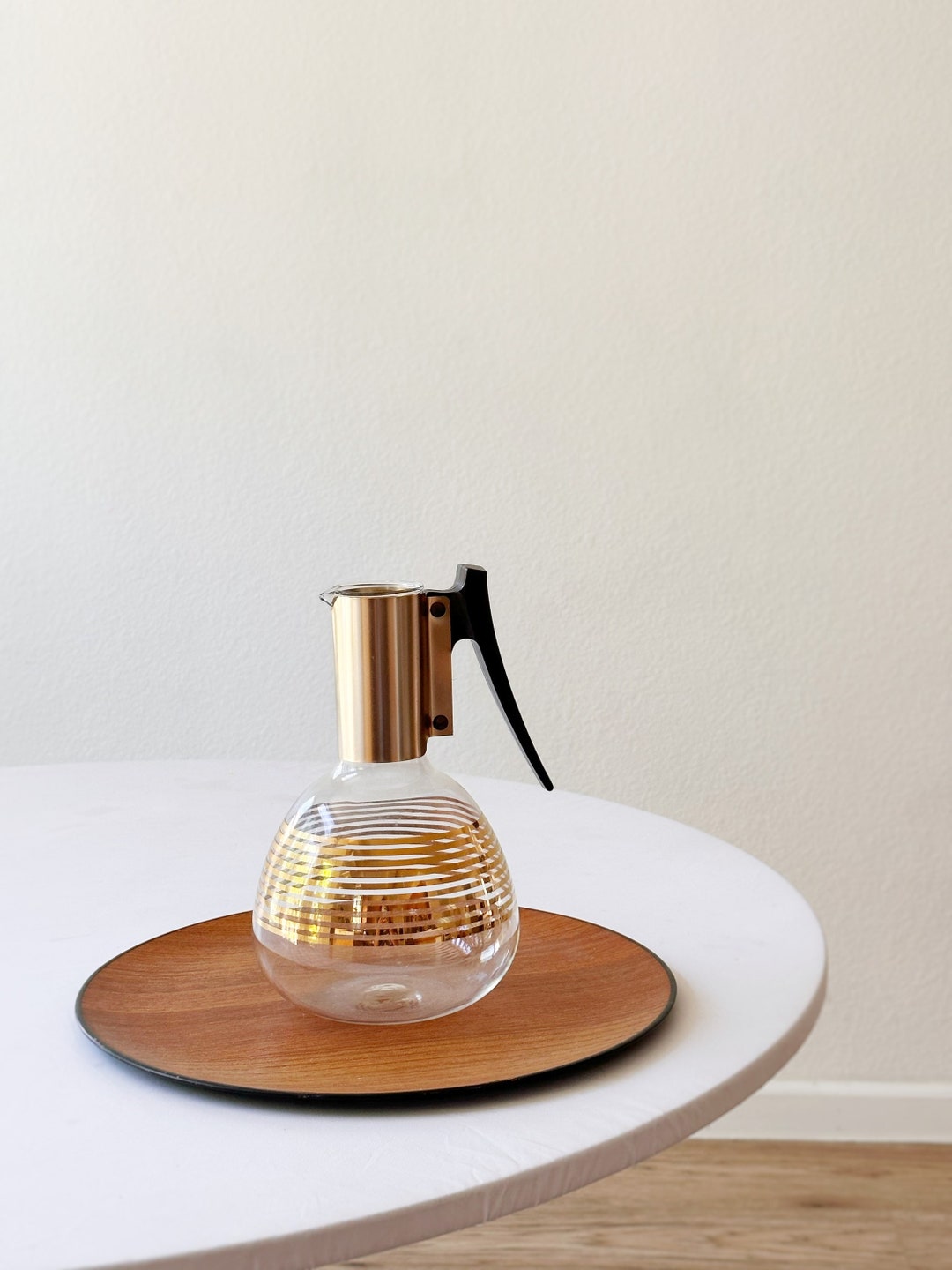 Mid Century Modern Laboratory Glass Beaker Carafe Decanter With Handle ...