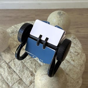 Mid Century Modern Spinning Rolodex Abc Card File Holder With Blank ...