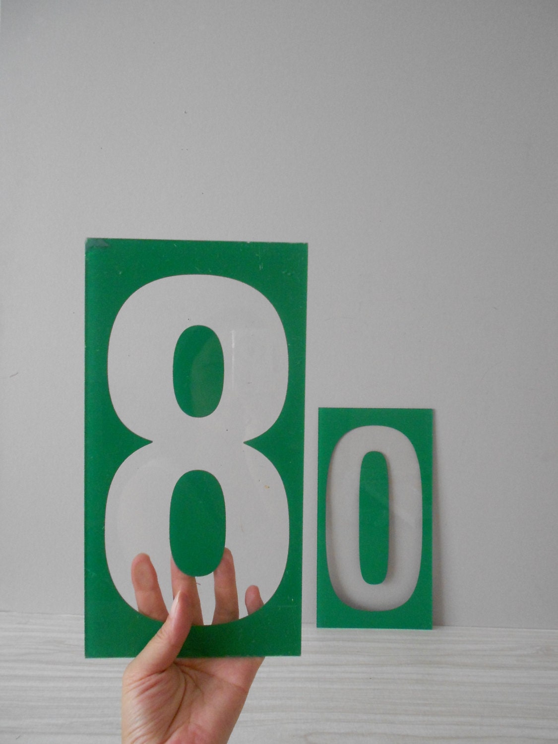 Pick a Number / Large Green Gas Station Number Sign / Modern | Etsy