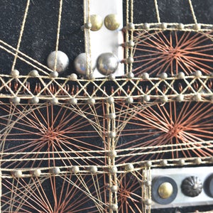 Signed Original Boat Ship Metal String Art Sculpture / Folk | Etsy