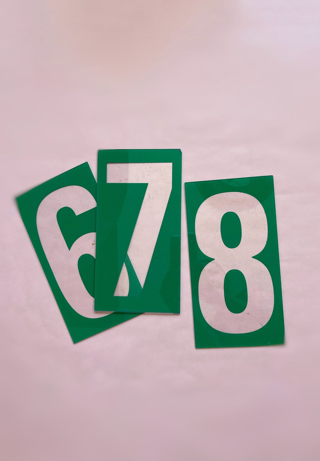 Vintage Large Green Gas Station Number Sign - Modern Industrial Decor ...