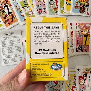 Vintage Crazy Eights Circus Playing Card Game Set Complete Full Deck ...