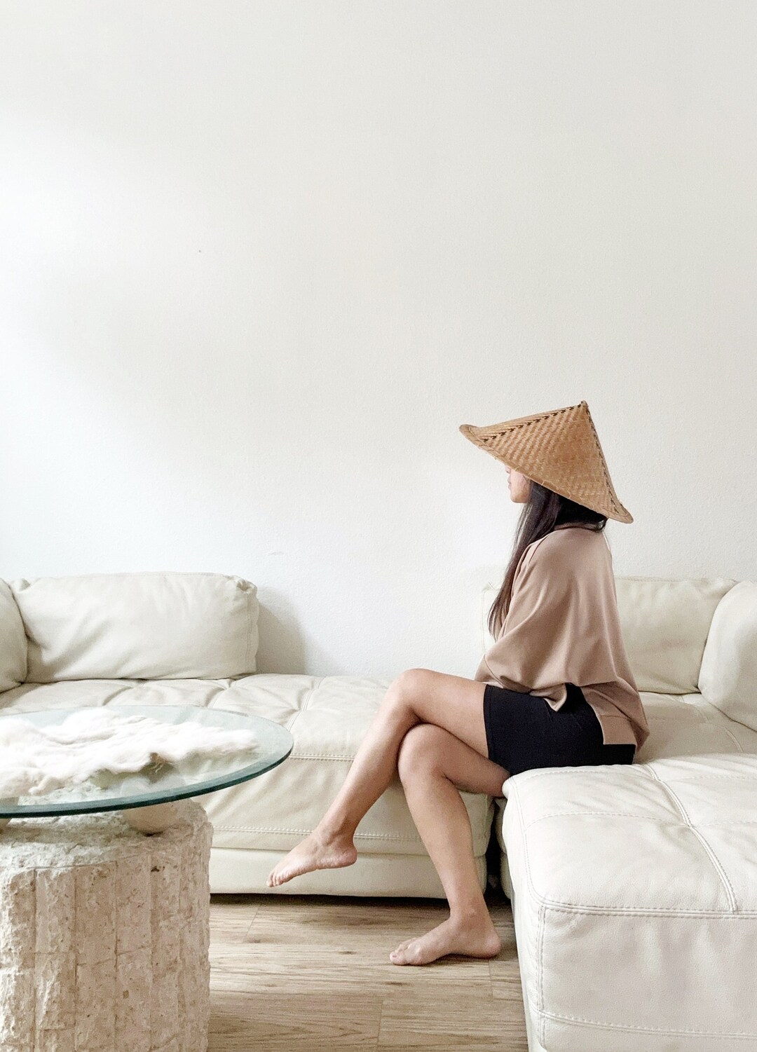 Asian Rattan Bamboo Cone Hat / Rice Hat / Paddy Hat / Sedge Hat / Asian ...