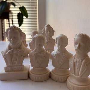 White Musician Figurine Statue Bust | Classical Composer Musical Artist ...