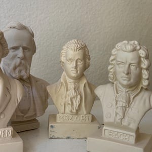White Musician Figurine Statue Bust | Classical Composer Musical Artist ...