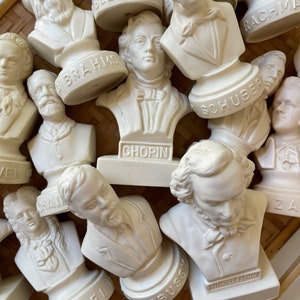 White Musician Figurine Statue Bust | Classical Composer Musical Artist ...