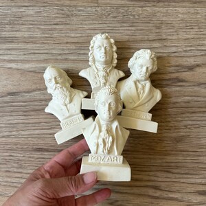 White Musician Figurine Statue Bust | Classical Composer Musical Artist ...