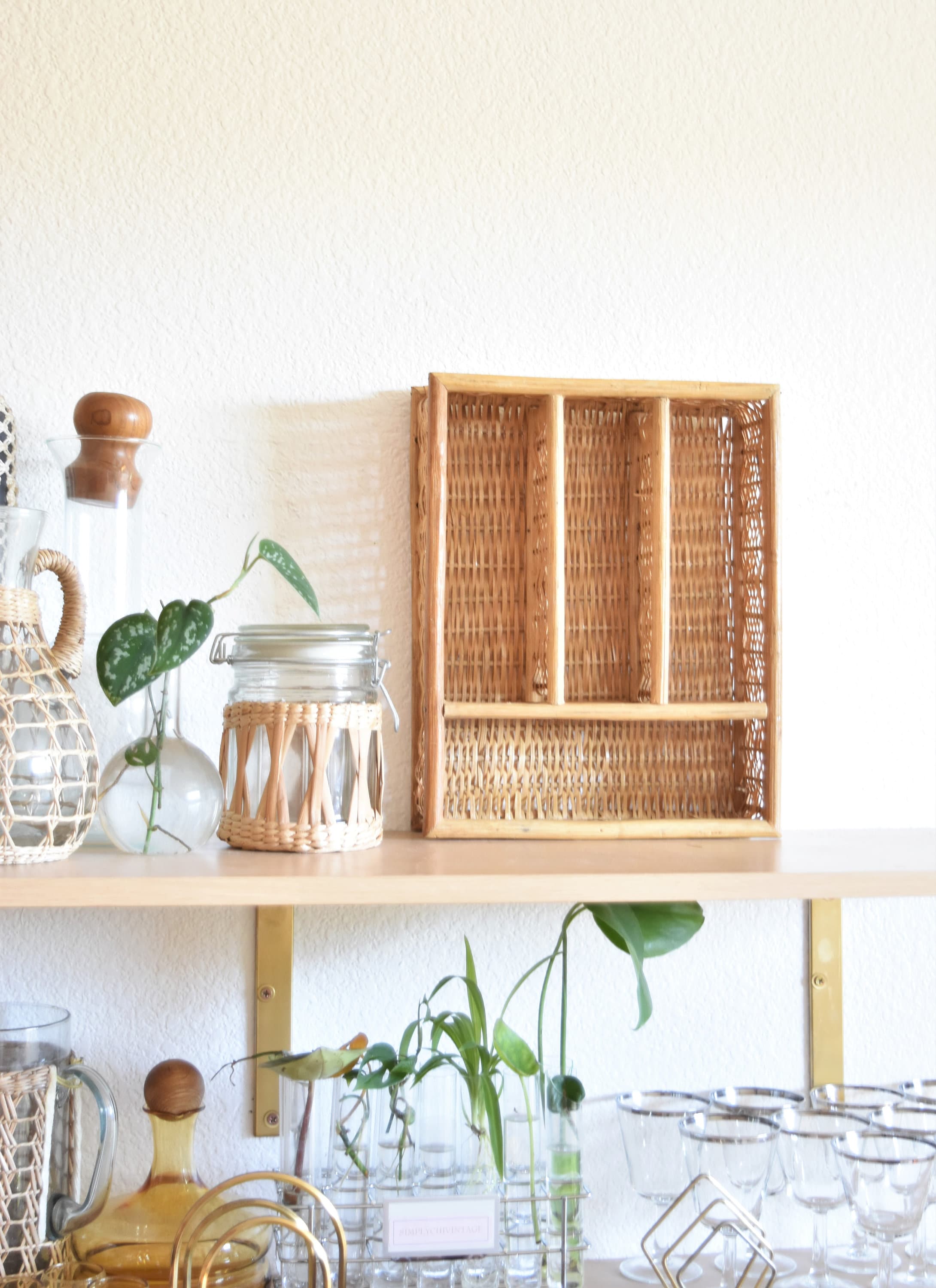 Office Mid Century Woven Rattan Wicker Office Paper File | Etsy
