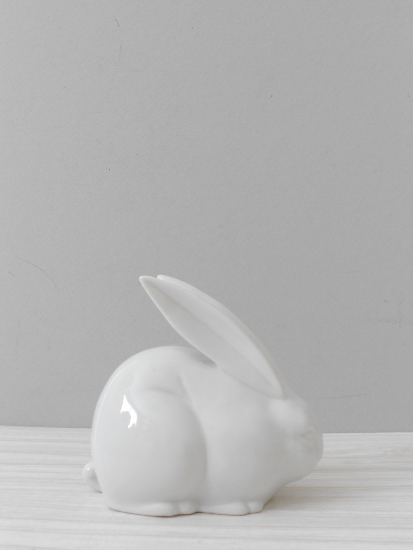 1960s Vintage White Ceramic Bunny Rabbit Figurine // Minimalist - Etsy