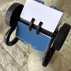 Mid Century Modern Spinning Rolodex Abc Card File Holder With Blank ...