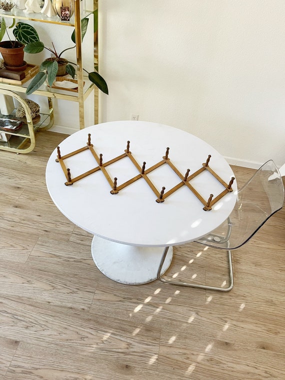 Extra Large Aged Brown Accordion Wood Peg Wall Hanging Rack // - Etsy