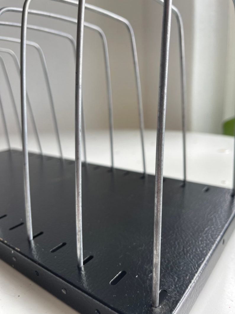 Black Industrial Metal Wire Paper File Tray Cabinet - Etsy