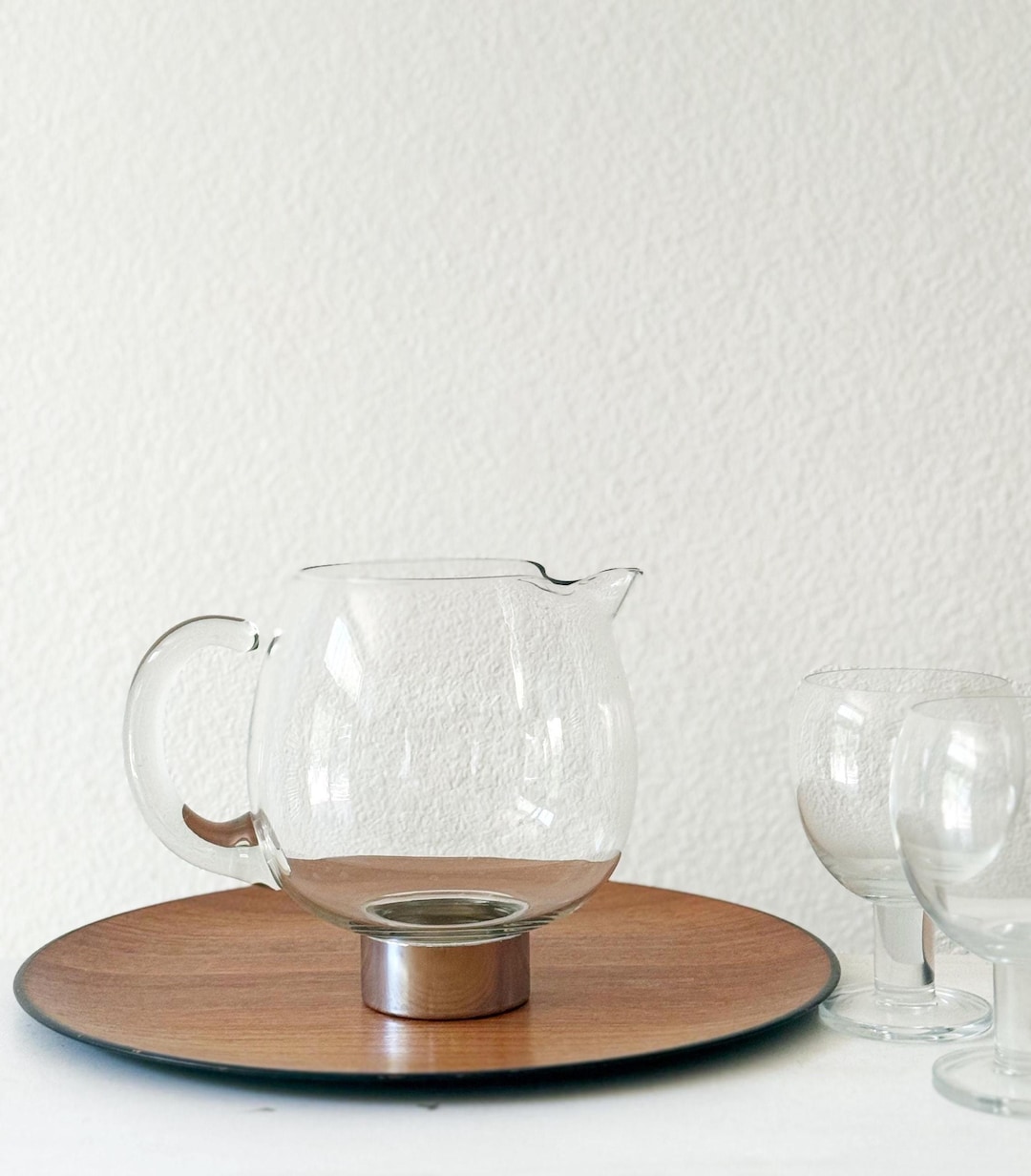 Mid-century Modern Glass Pitcher: Minimalist Borosilicate Teapot - Etsy