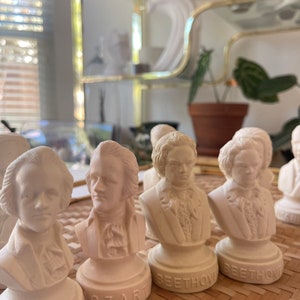 White Musician Figurine Statue Bust Classical Musical Artist - Etsy