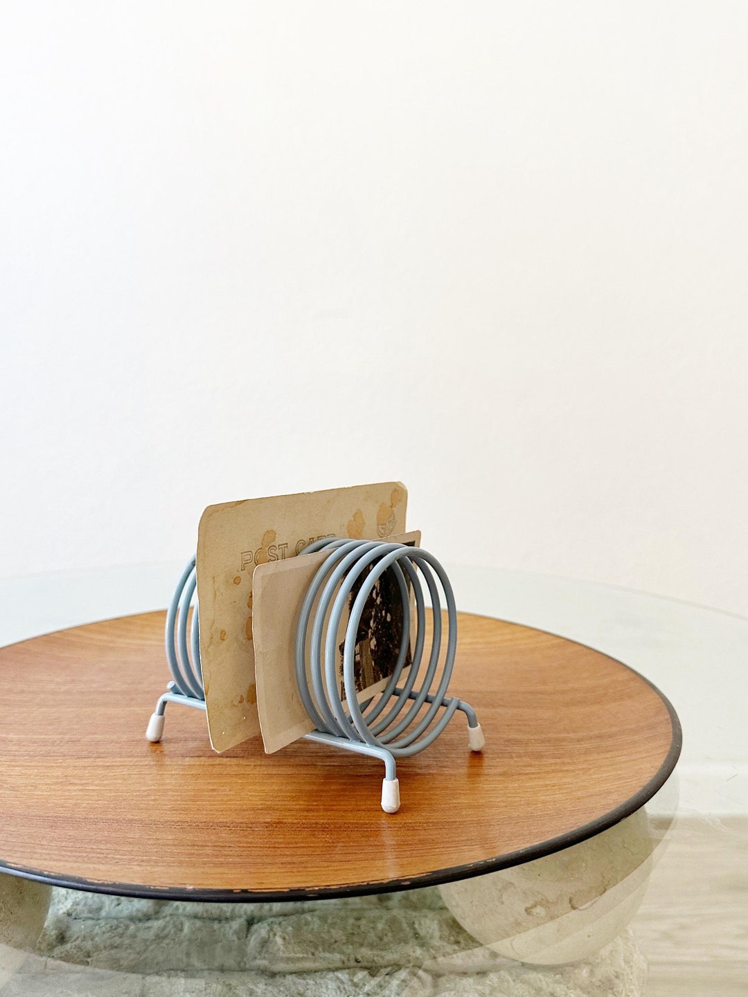 Postmodern Blue Coil Spiral Desktop Office Mail File Holder - Etsy