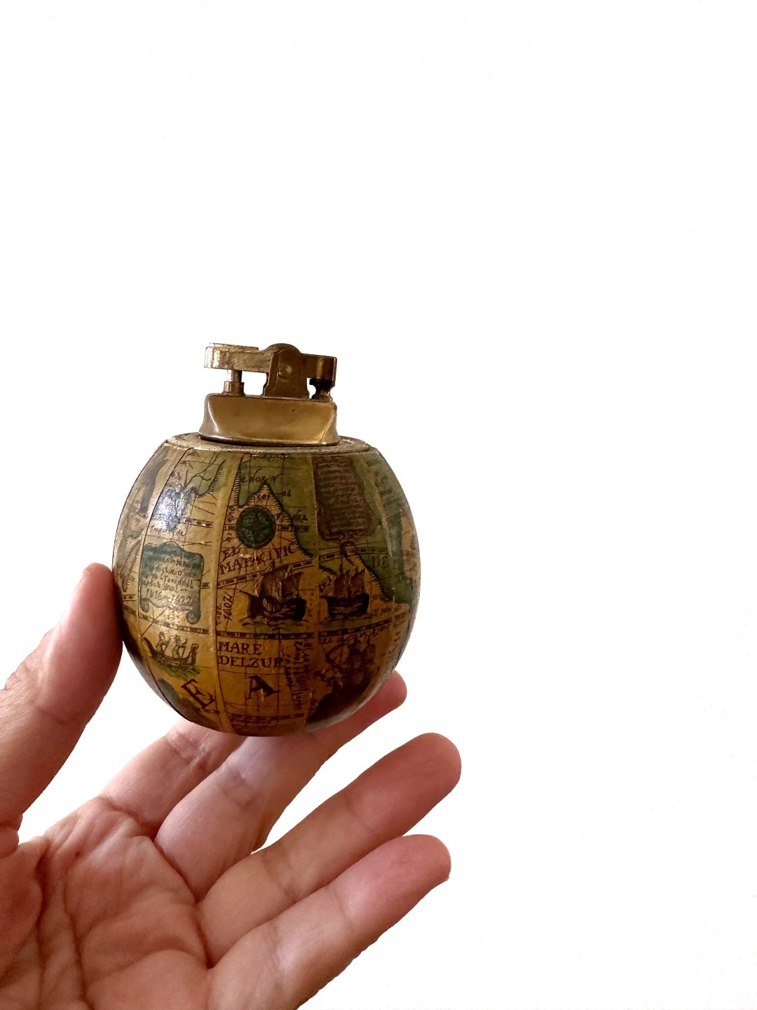 Mid Century World Globe Cigarette Lighter - Etsy