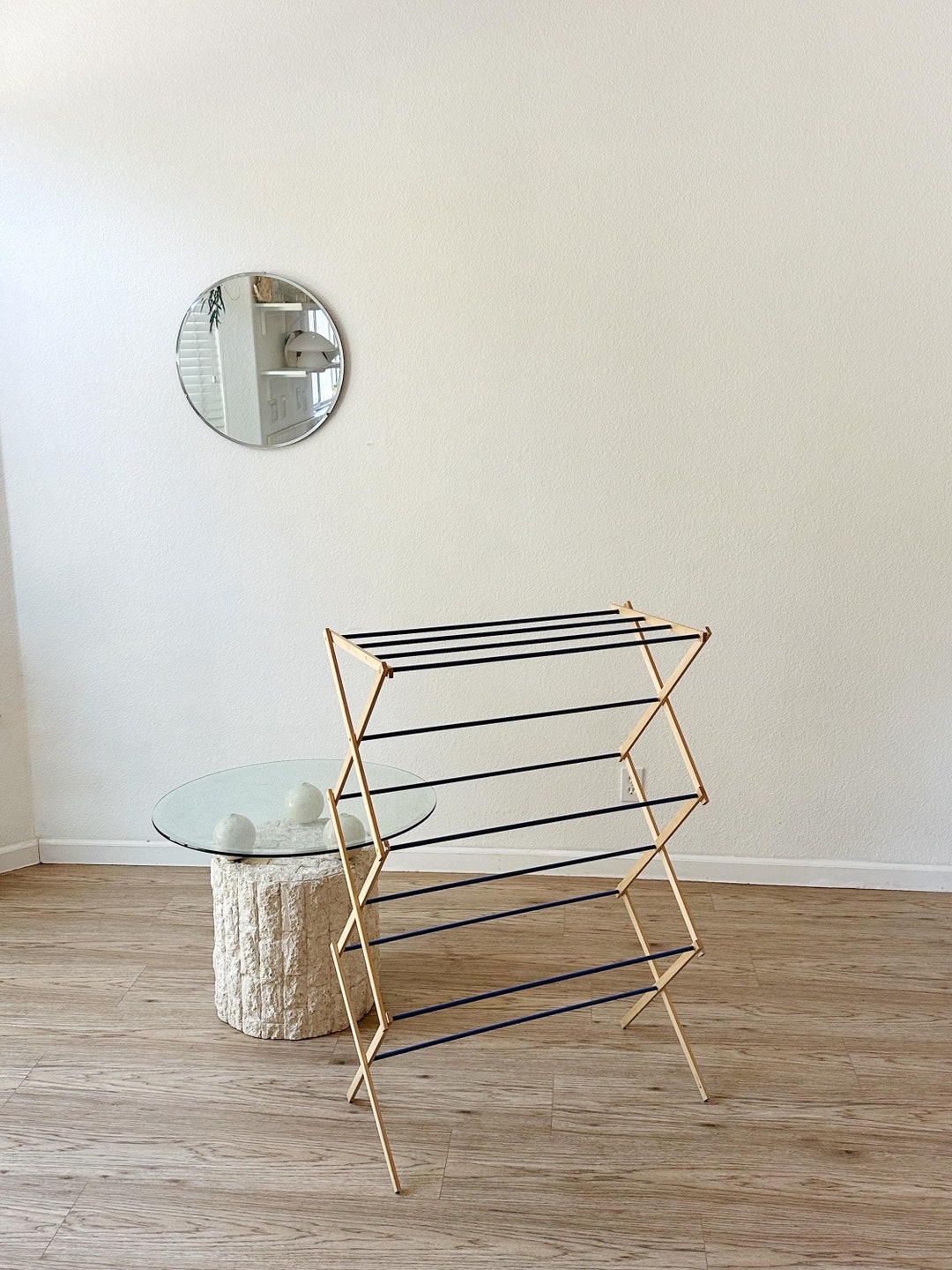 Large Wooden Folding Laundry Rack | Clothes Drying Hanger - Etsy