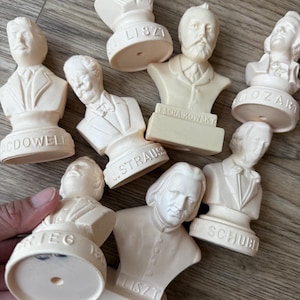 White Musician Figurine Statue Bust | Classical Composer Musical Artist ...
