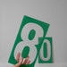 Vintage Large Green Gas Station Number Sign - Modern Industrial Decor ...