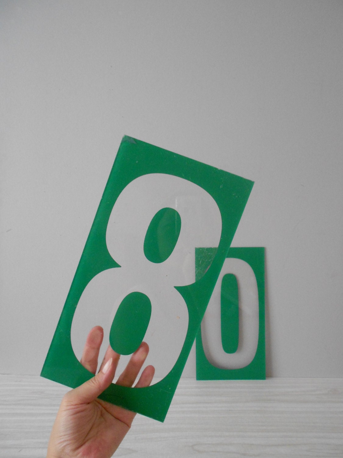 Pick a Number / Large Green Gas Station Number Sign / Modern | Etsy