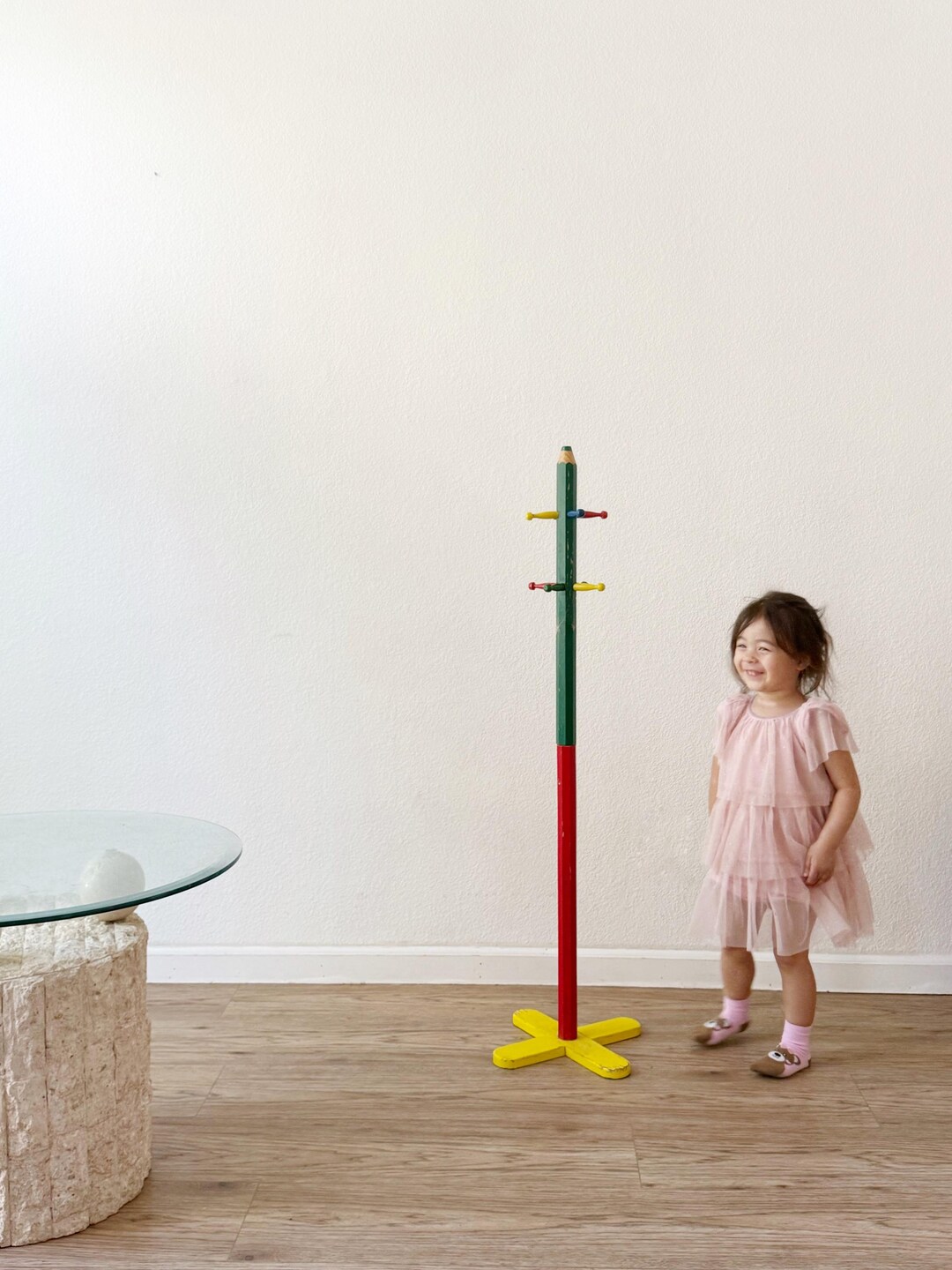 Postmodern Kids Memphis Style Crayon Pencil Wood Coat Hanger | Hat Rack ...