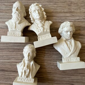 White Musician Figurine Statue Bust | Classical Composer Musical Artist ...