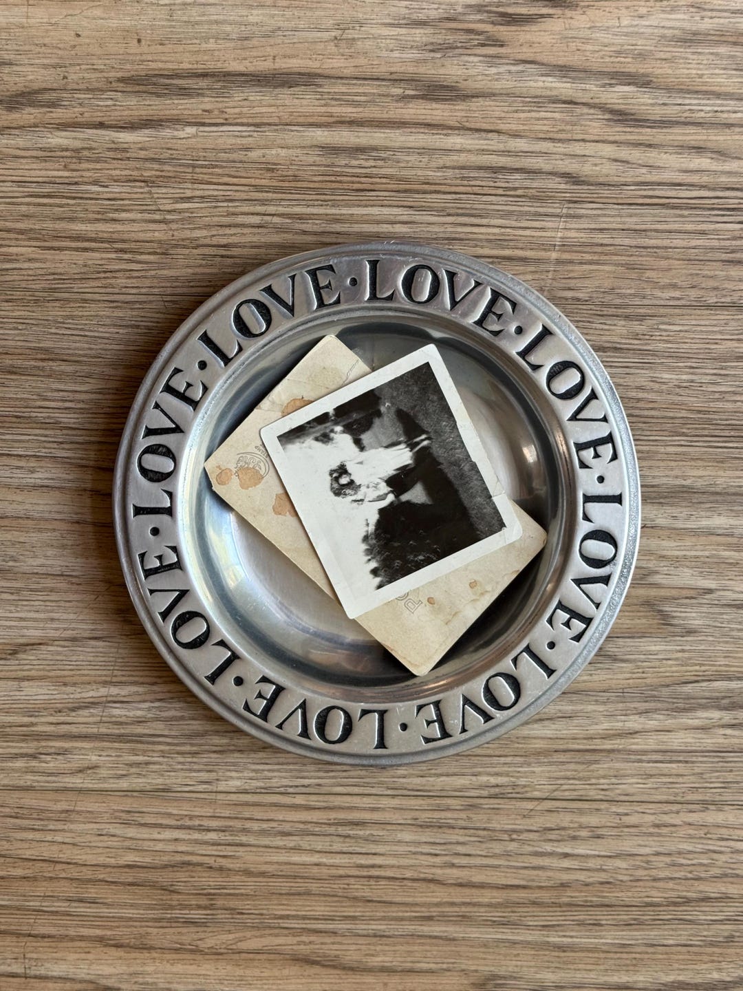 Wilton Armetale Pewter Plate With Love Word: Circle of Love - Etsy