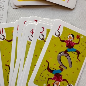 Vintage Animal Hearts Playing Card Game Set | Complete Full Deck Kids ...