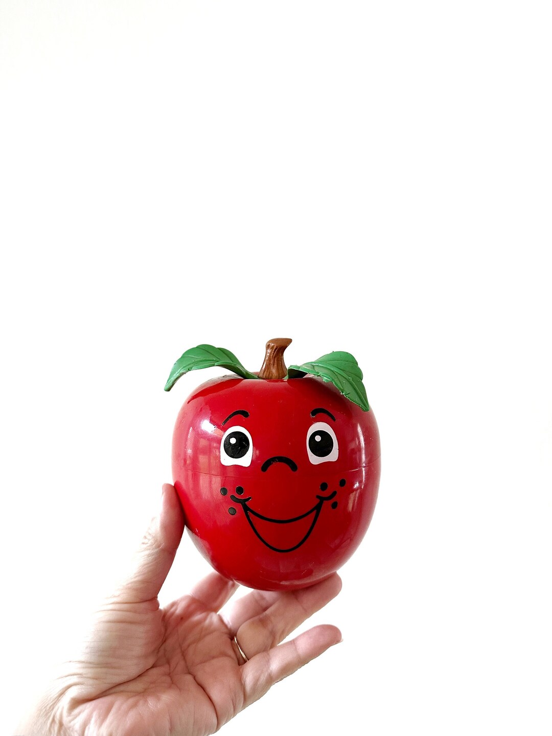 1972 Fisher Price Red Happy Apple Chime Ball Roly Poly Baby - Etsy