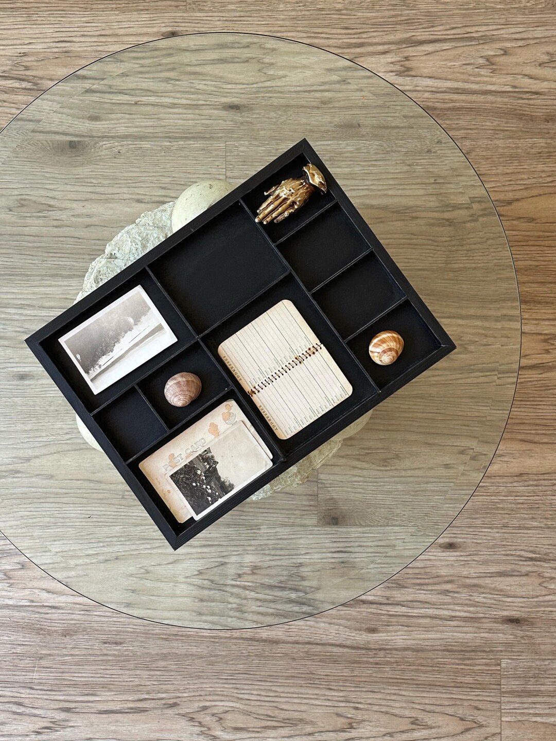 Black Picture Wooden Photo Shadow Box Tray Holder / Pocket Shelf - Etsy