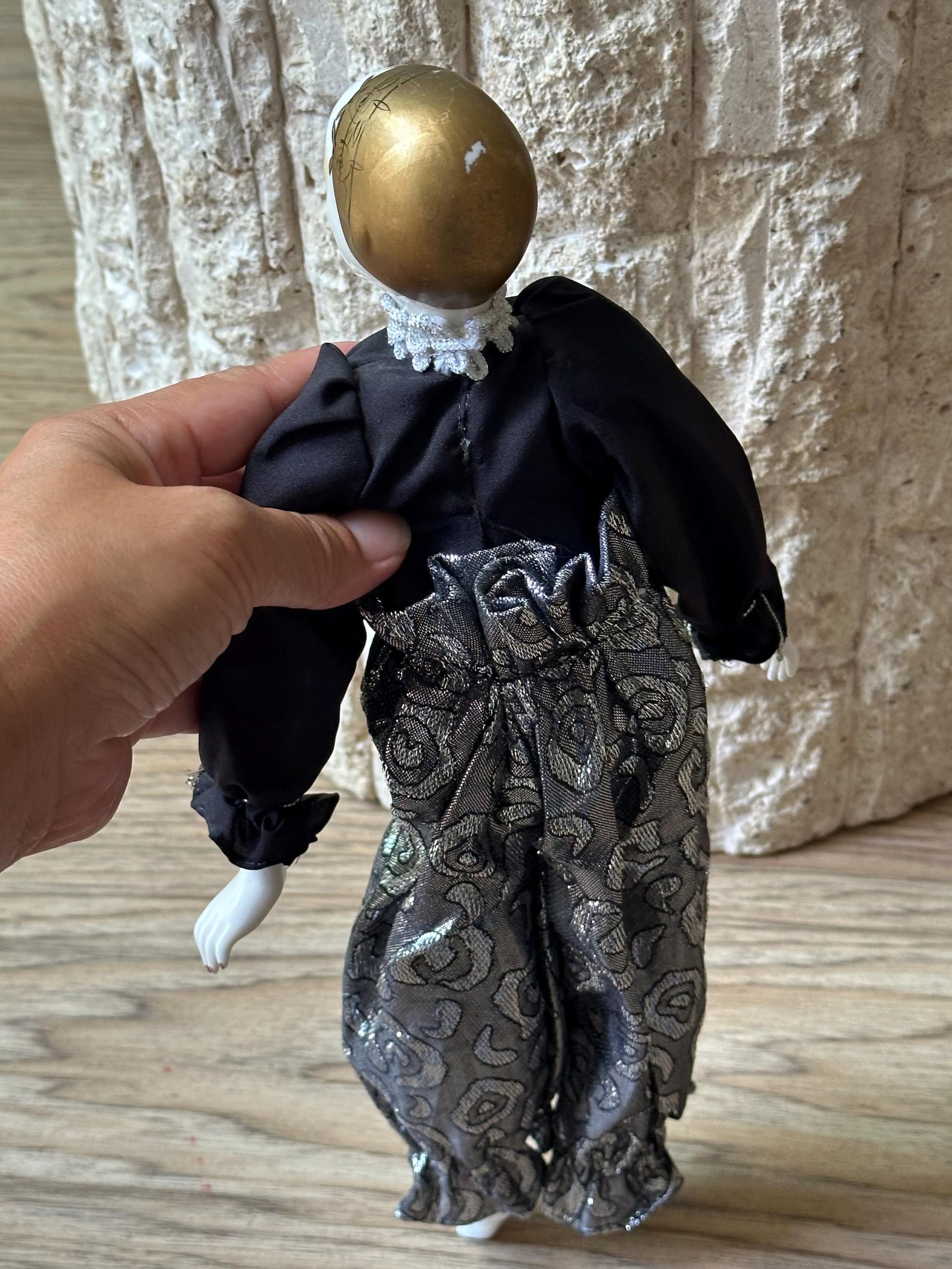 Porcelain Jester Harlequin Clown Doll Figurine | Venetian Pierrot ...