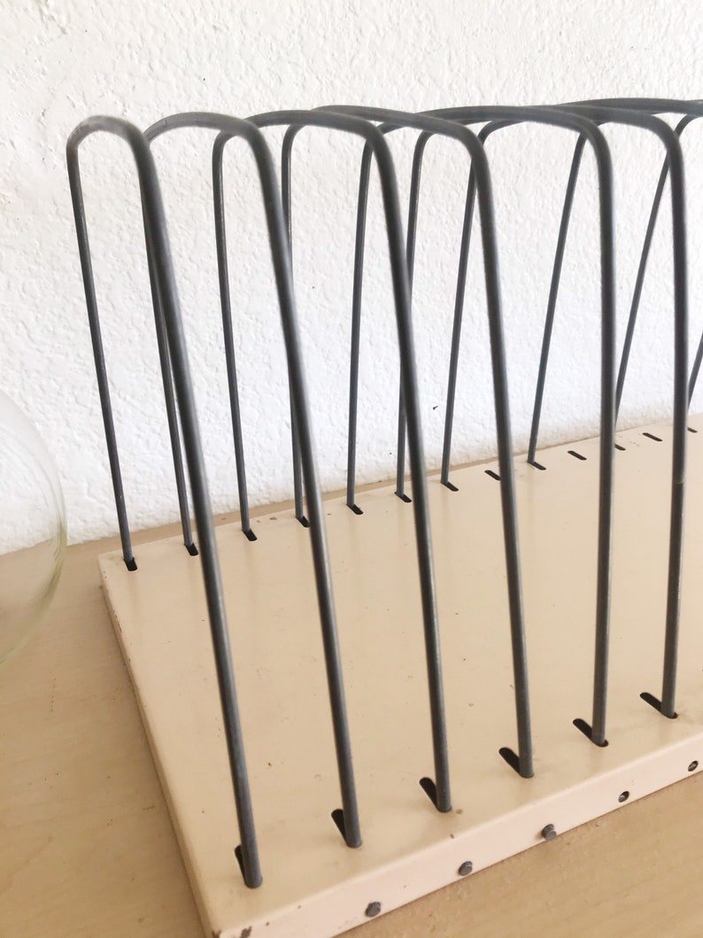 Black Industrial Metal Wire Paper File Tray Cabinet - Etsy