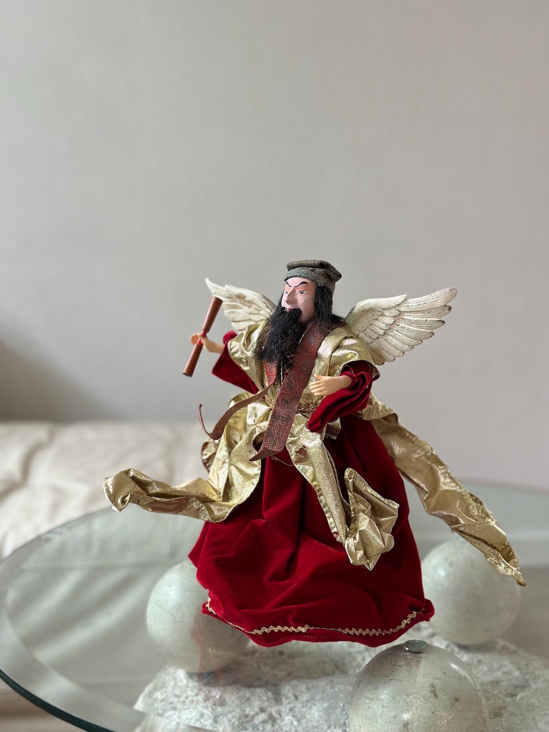 Japanese Asian Samurai Man Christmas Angel Tree Topper Ornament ...