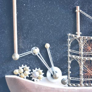 Signed Original Boat Ship Metal String Art Sculpture / Folk | Etsy