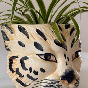 Italian Mid Century Hand Painted Tiger Planter Pot Animal Flower Vase ...