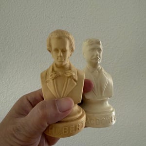 White Musician Figurine Statue Bust | Classical Composer Musical Artist ...