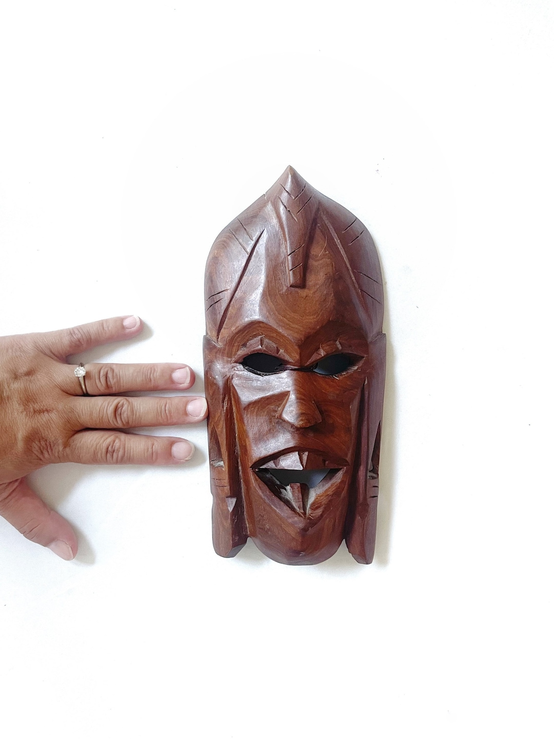 Kenyan African Hand Carved Wood Mask | Africa Tribal Wall Art - Etsy