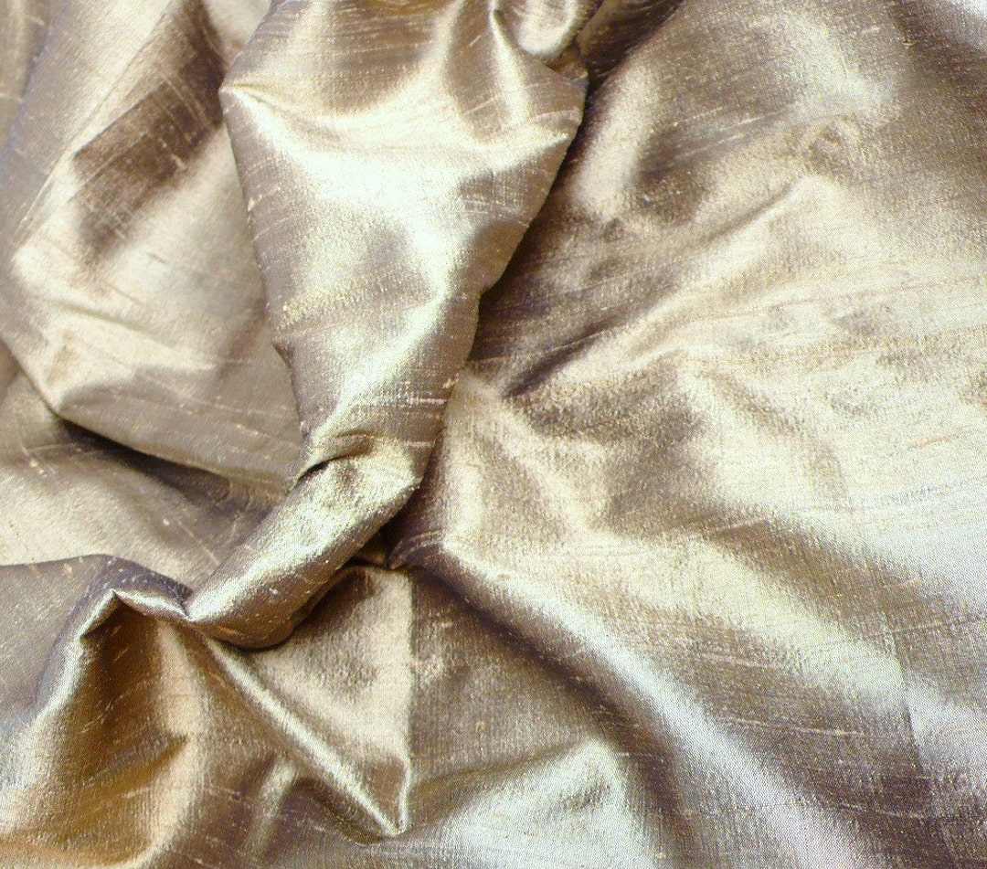 Matt Gold/ Dull Gold Dupioni Silk Curtains and Drapery Fabric - Etsy