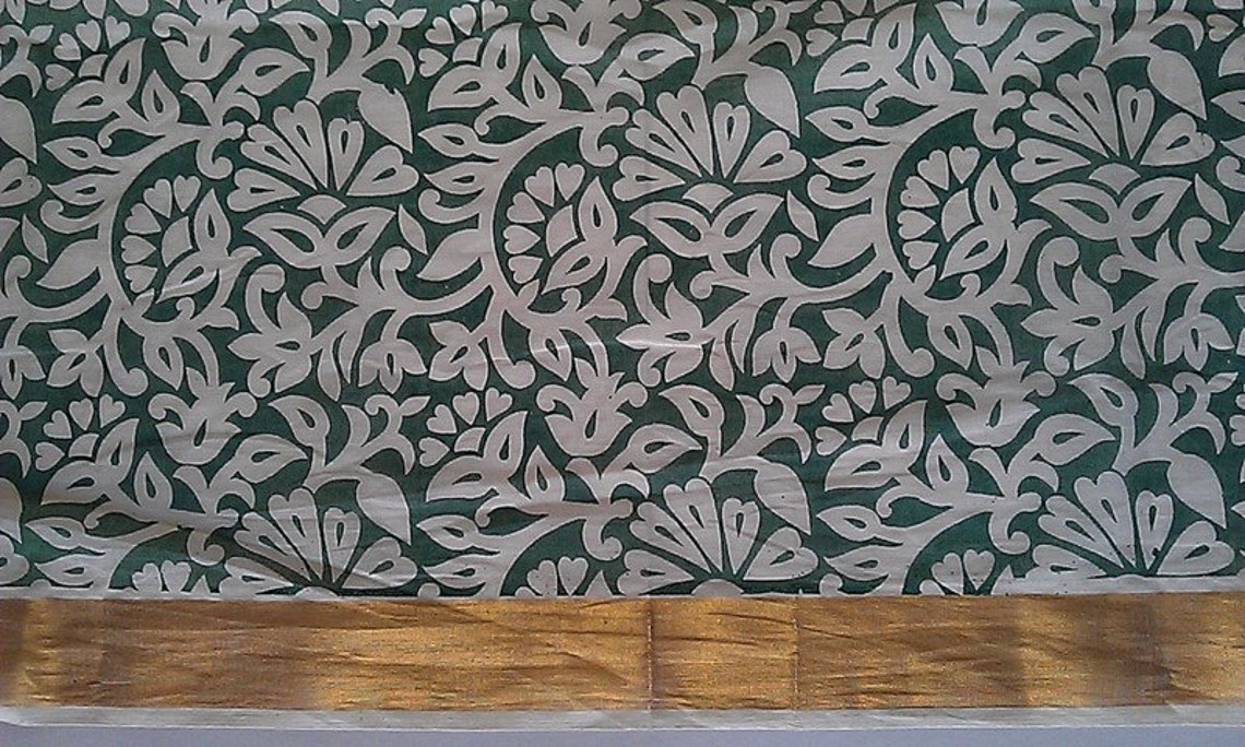 Indian Chanderi Cotton Fabric - One Yard - Etsy