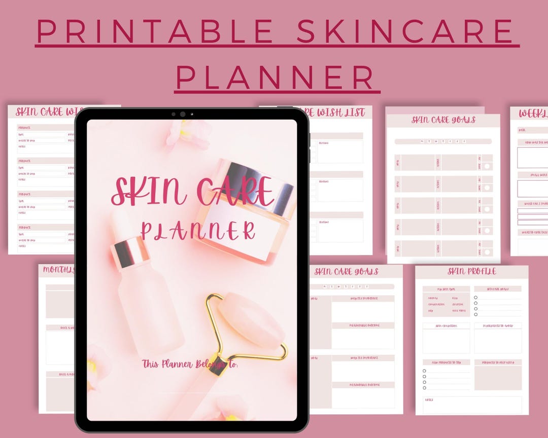 Printable Skincare Planner PDF – Daily & Monthly Skin Routine Tracker ...