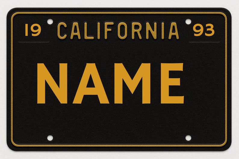 California License Plate Sticker - Etsy