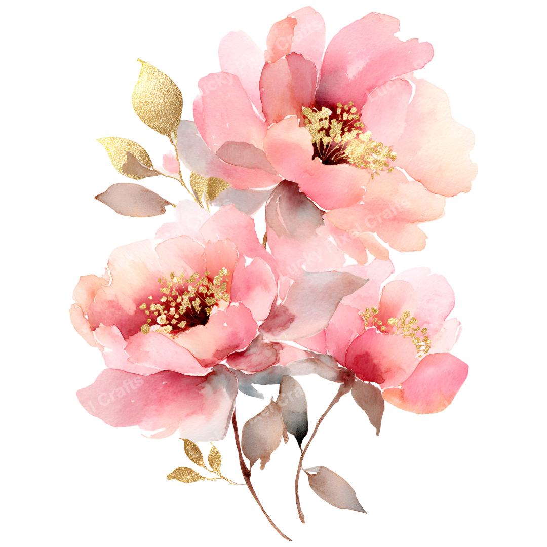 Watercolor Peony Clipart, Floral Spring PNG (digital Download) - Etsy