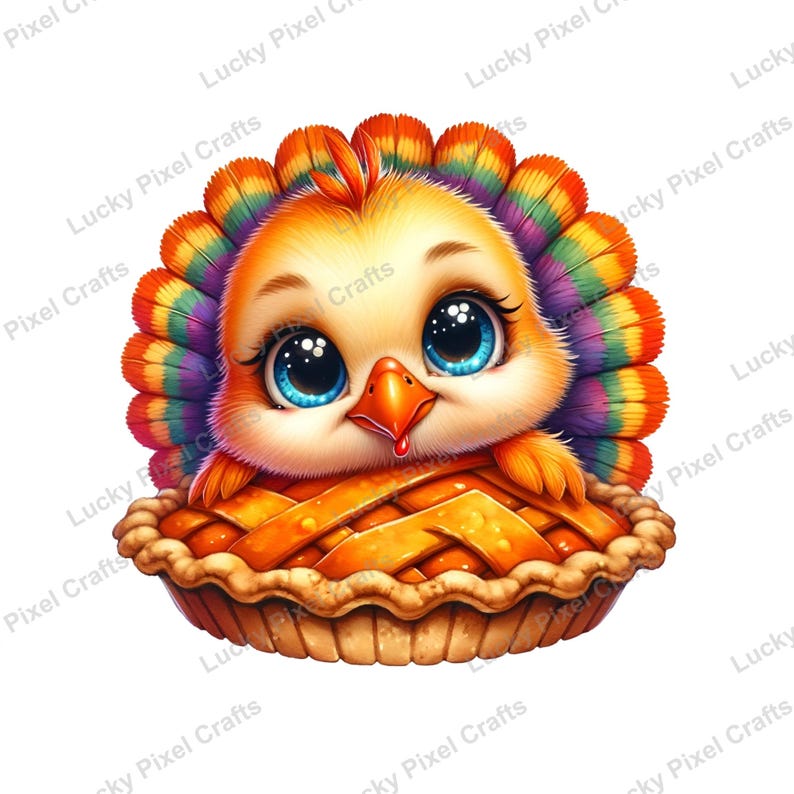Baby Turkey Thanksgiving PNG Clipart, Fall Graphics (digital Download ...