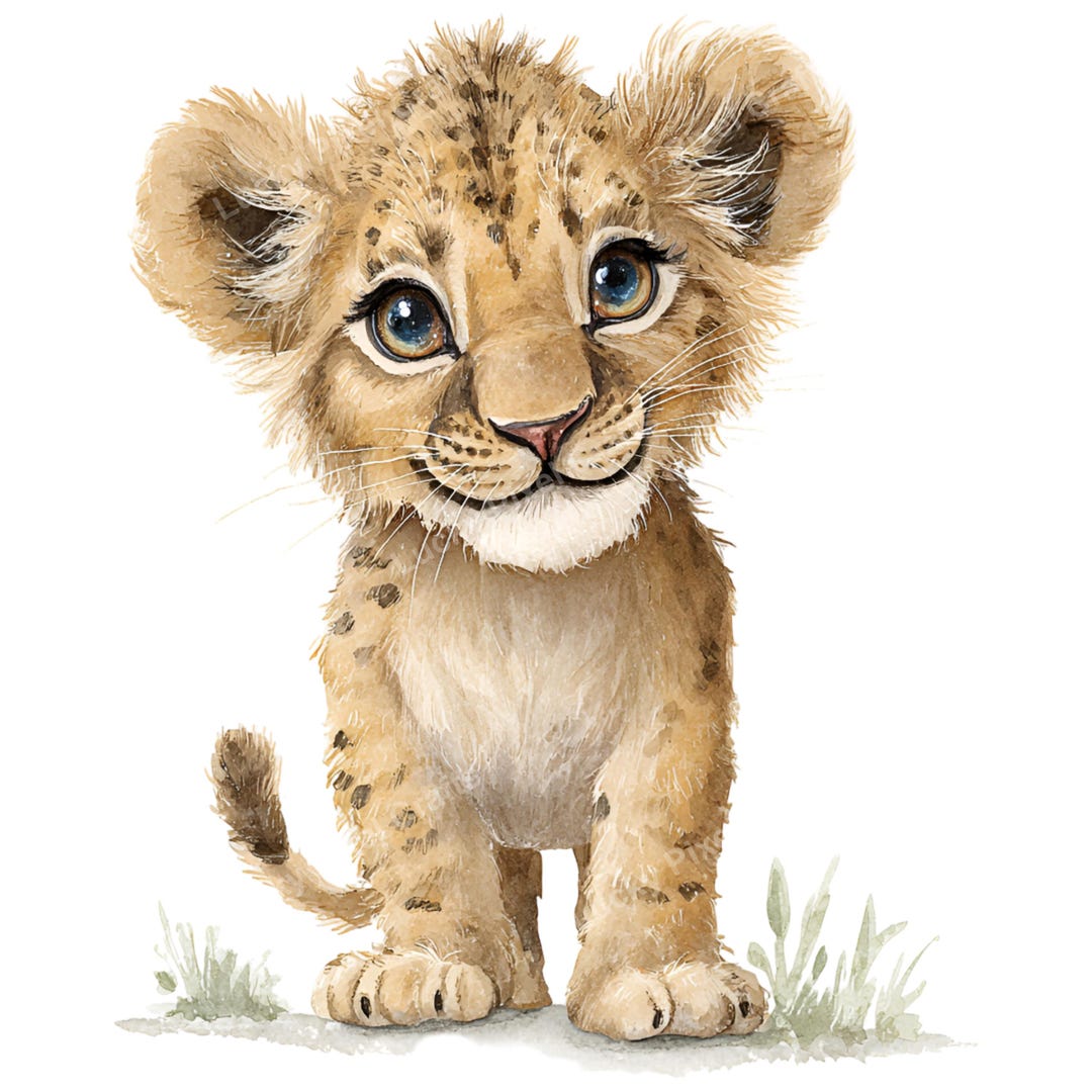 Watercolor Lion Clipart, Safari Animals PNG (digital Download) - Etsy