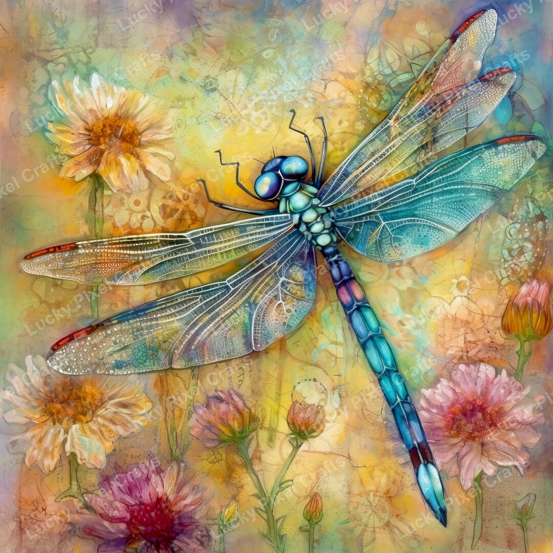 Dragonfly Digital Paper Pack, Summer Scrapbook Paper (JPG) - Etsy