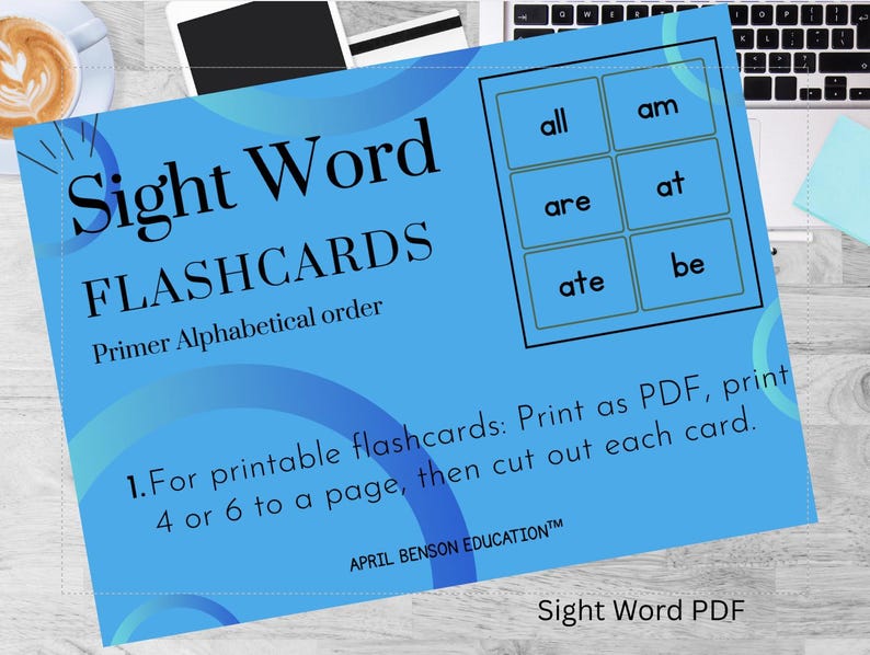 Primer Sight Word Flashcards (printable PDF) | Kindergarten & Preschool ...
