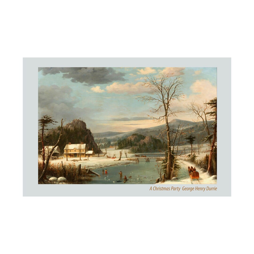 George Henry Durrie Winter Landscape Poster Matte Horizontal | Vintage ...