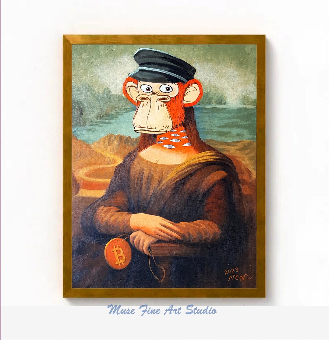 Pop Art Mona Lisa Digital Print, Modern Remix, Warm Colors (digital ...