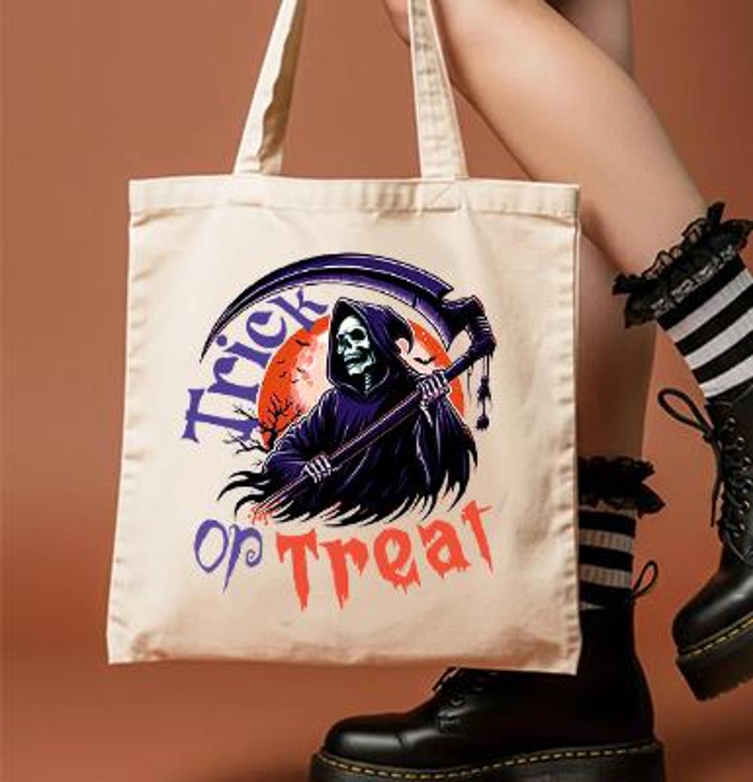Witch With Scythe Halloween Print: Trick or Treat PNG JPG PDF (digital ...