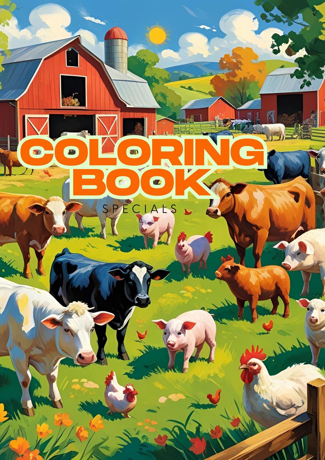 Printable Farm Animal Coloring Book for Kids – Digital Download ...